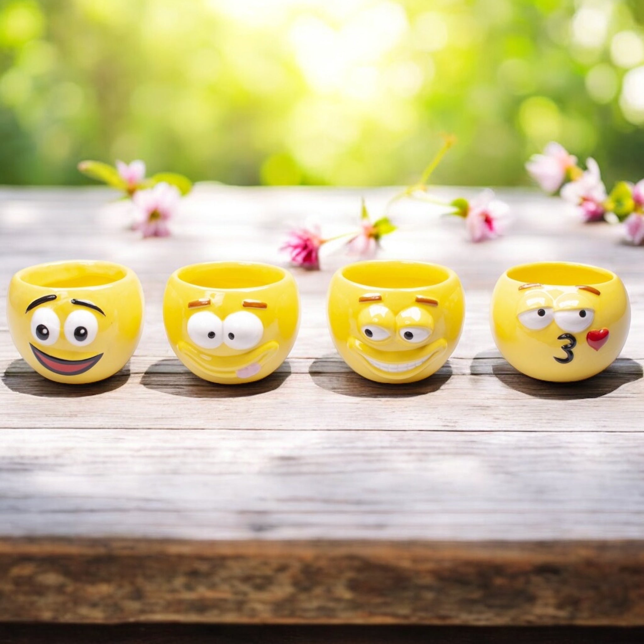 Vas decorativ din ceramica Smiley D6 – Secret Garden Plant Shop