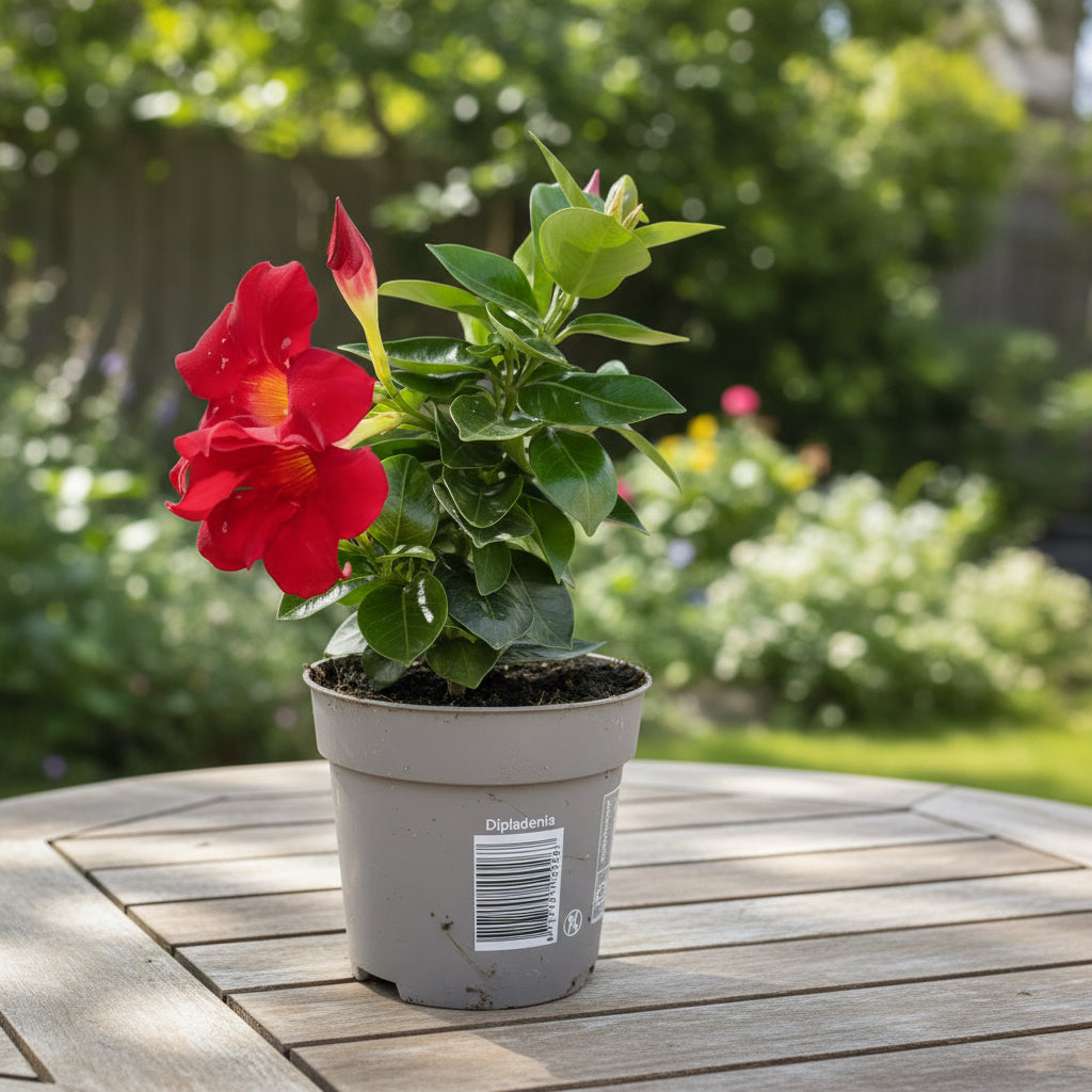Mandevilla (Dipladenia) – planta cu flori rosii, roz sau albe, ideala ...