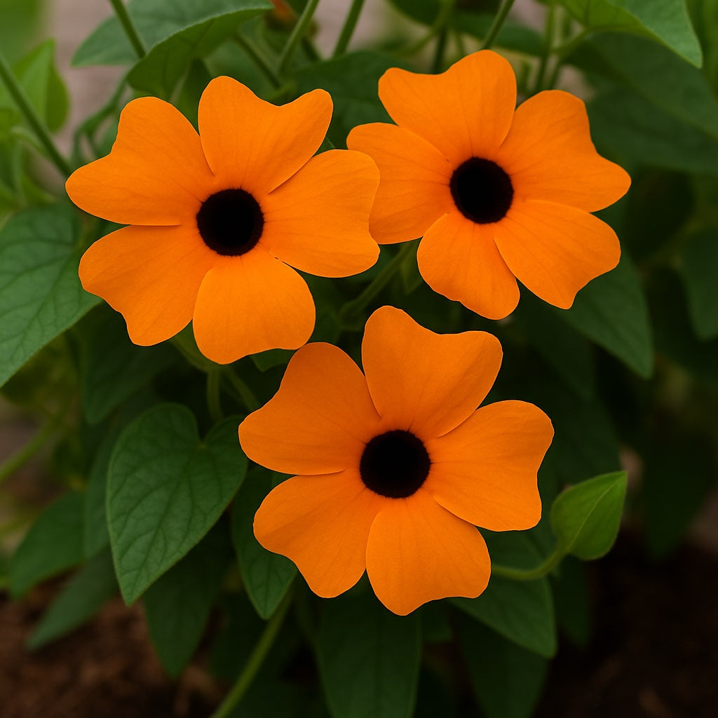 Thunbergia alata ‘Orange Eye’ (Suzana cu ochi negri) – Secret Garden ...